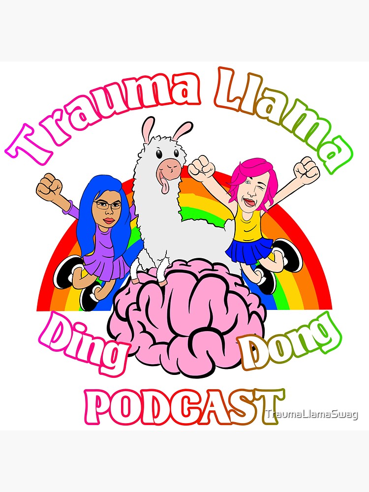 "Trauma Llama Logo" Sticker by TraumaLlamaSwag | Redbubble
