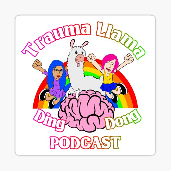"Trauma Llama Logo" Sticker by TraumaLlamaSwag | Redbubble