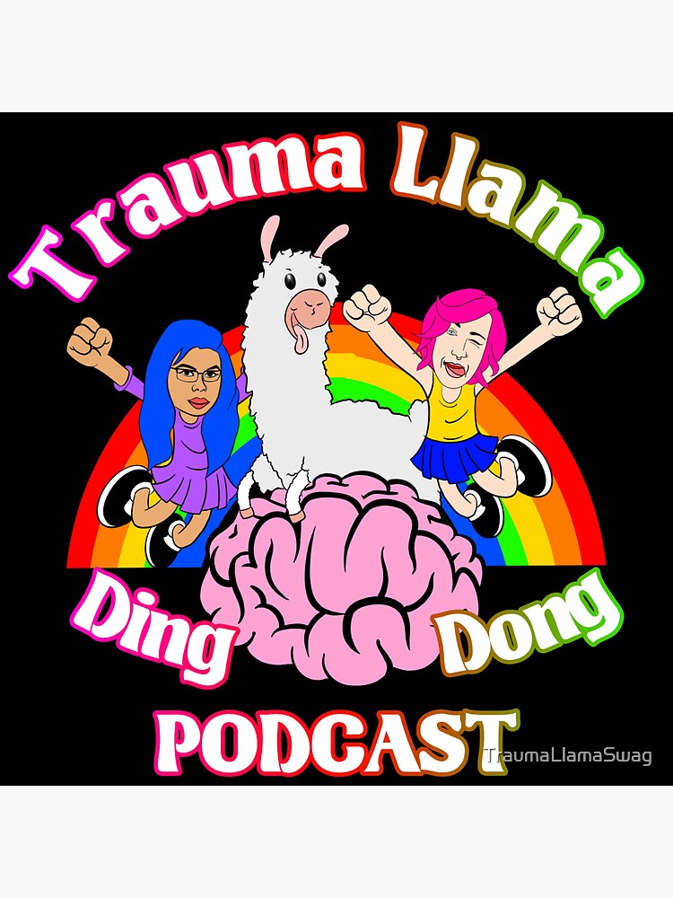 "Trauma Llama Logo in Black" Sticker for Sale by TraumaLlamaSwag ...