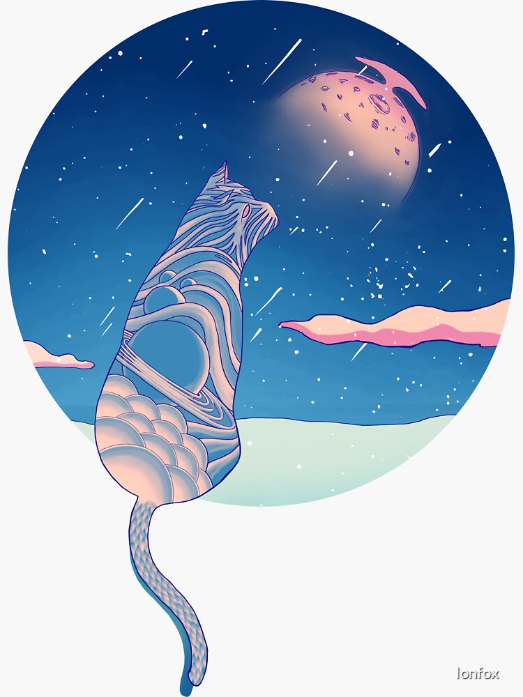 "Orion Cat" Sticker for Sale by Ionfox | Redbubble