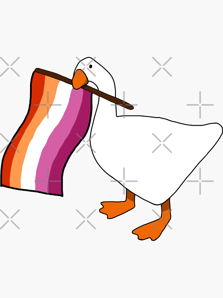 "Lesbian Goose Pride" Sticker by wxnmel | Redbubble