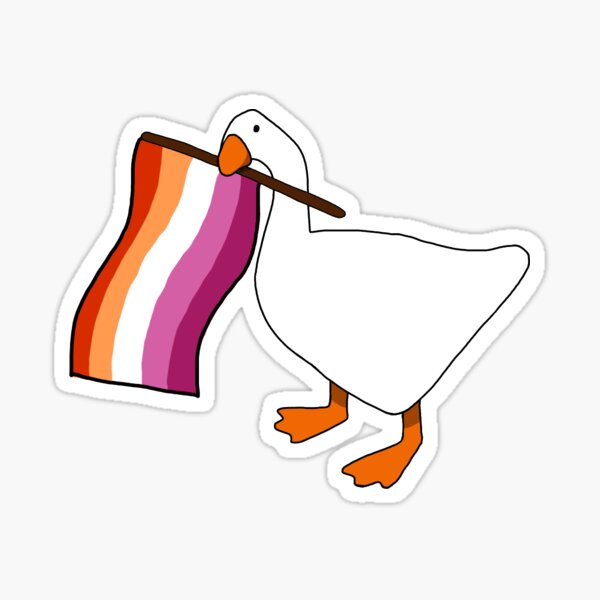 "Lesbian Goose Pride" Sticker by wxnmel | Redbubble