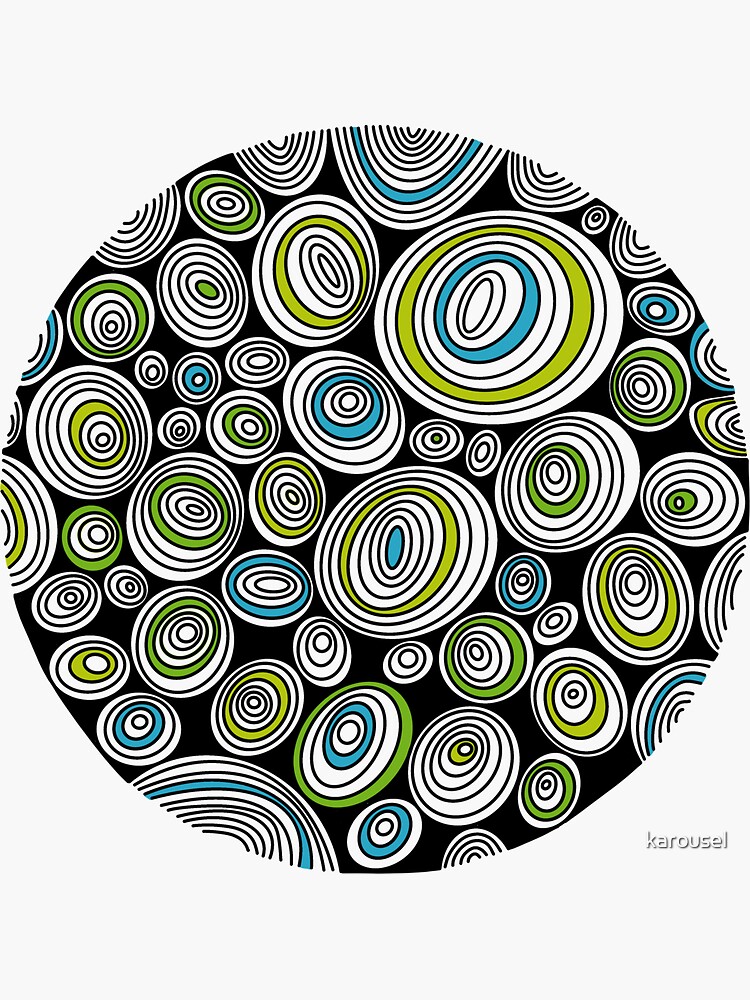 "Ellipses Galore" Sticker by karousel | Redbubble