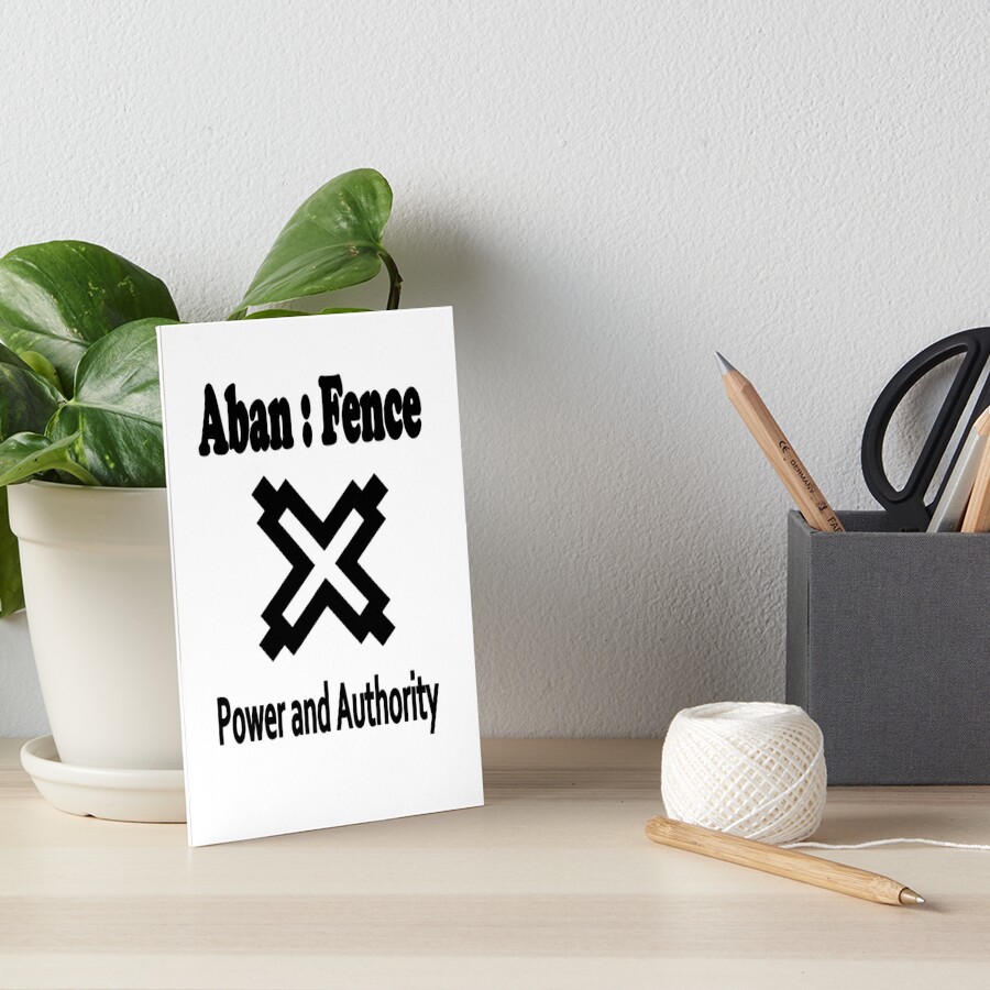 "Ghanaisches Adinkra-Symbol 'Aban' mit Beschreibung" Galeriedruck von ...