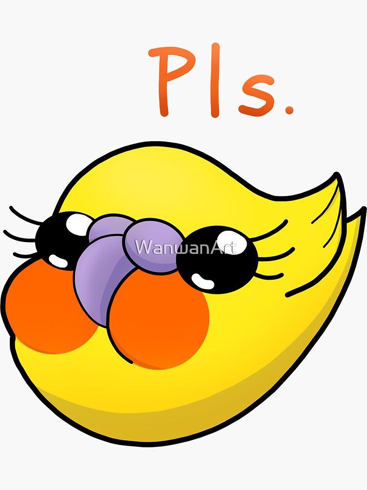"Pls" Sticker for Sale by WanwanArt | Redbubble