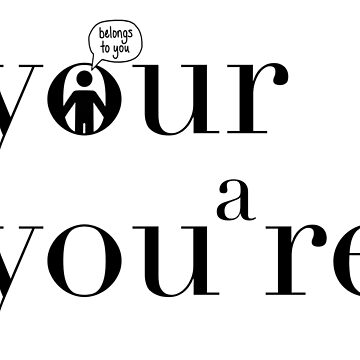 "Your You're Grammar Police" Sticker for Sale by oliviaossege | Redbubble