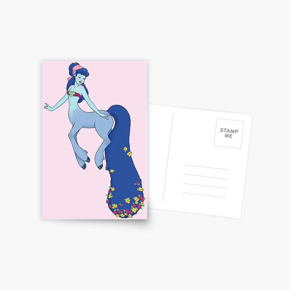 "Blue Centaurette" Sticker for Sale by JayBirdsBrain | Redbubble