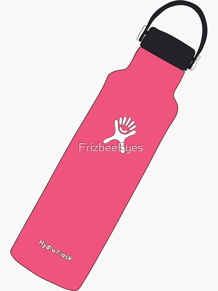 "Cute Pink Hydro flask drawing" Sticker by FrizbeeEyes | Redbubble