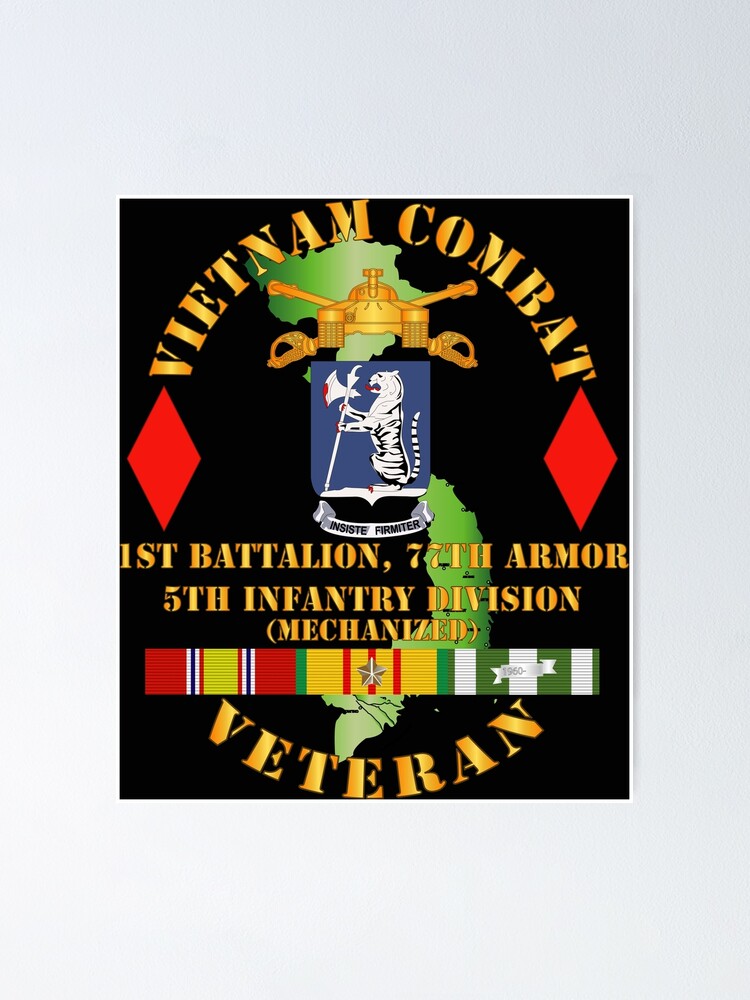 "Army - Vietnam Combat Vet - 1st Bn 77th Armor - 5th Inf Div SSI ...