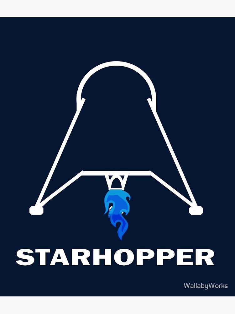 "SpaceX Starhopper Starship Test Vehicle Blueprint Artwork" Poster by ...