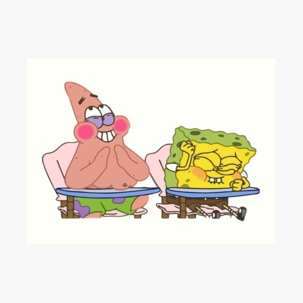 "Spongebob and Patrick Laughing HD" Art Print for Sale by evequickk | Redbubble