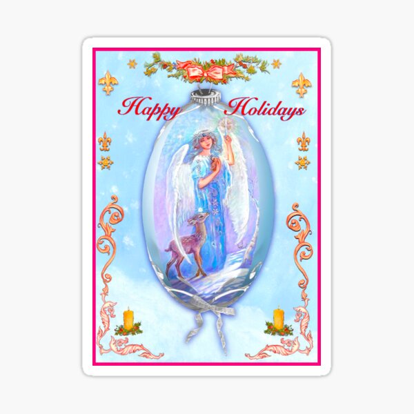 "GUARDIAN ANGEL OF WINTER" Sticker for Sale by judymastra | Redbubble