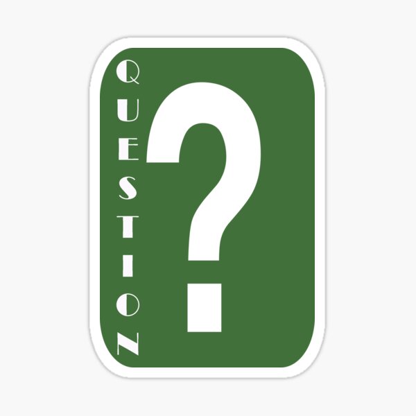 "question mark" Sticker for Sale by kim22080 | Redbubble