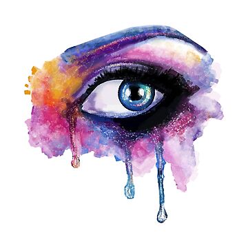 "Beautiful Watercolor Eye Painted with Tears" Art Board Print for Sale ...