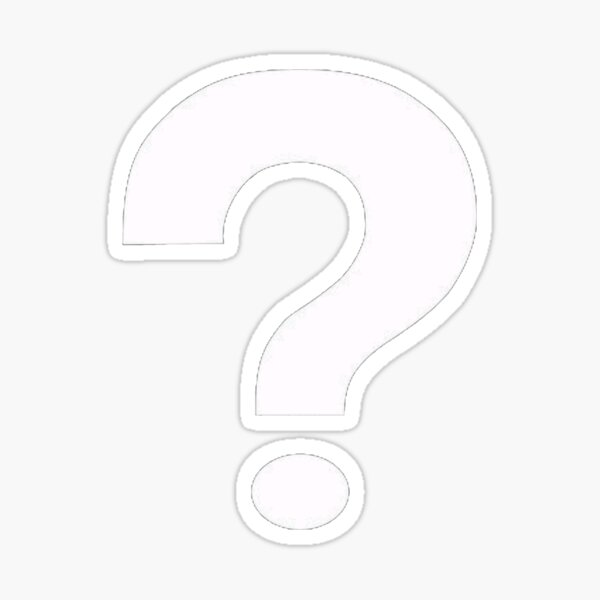"Question Mark " Sticker by Faldet67- | Redbubble