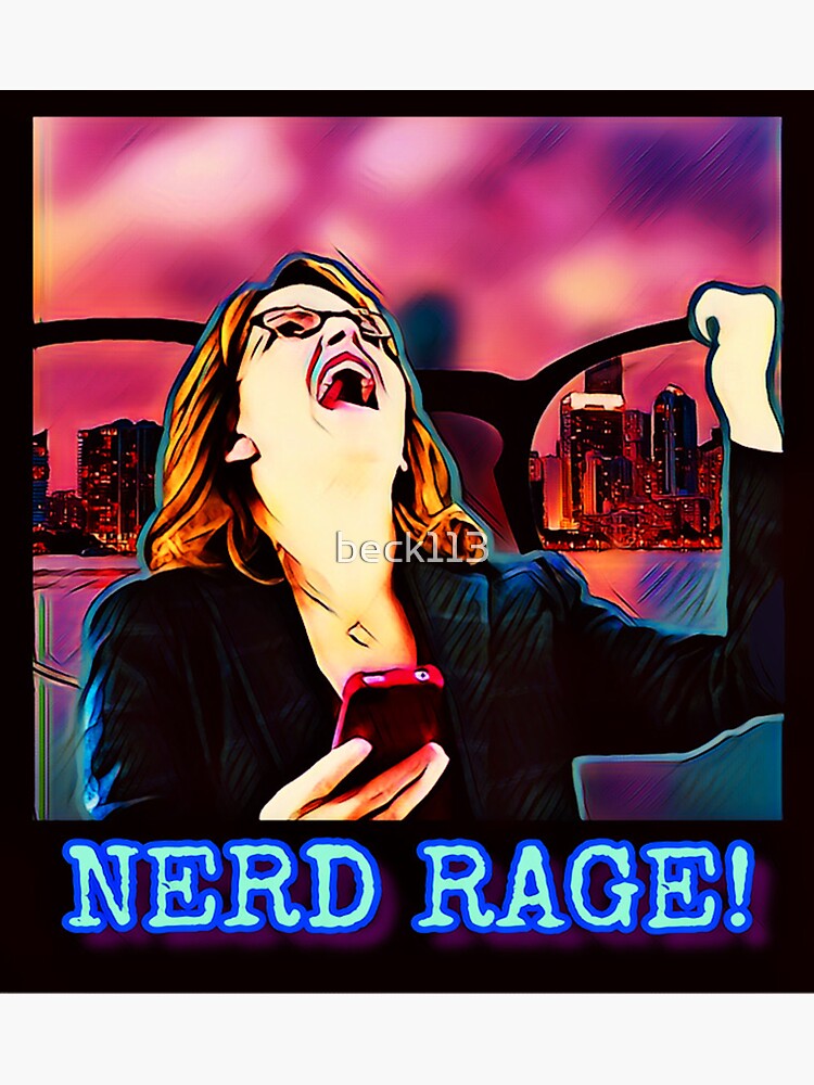 "Nerd Rage!" Sticker for Sale by beck113 | Redbubble