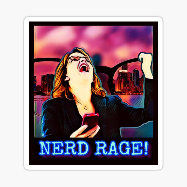 "Nerd Rage!" Sticker for Sale by beck113 | Redbubble