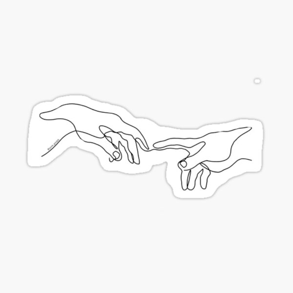 "creation of Adam" Sticker for Sale by trinityavilaa | Redbubble