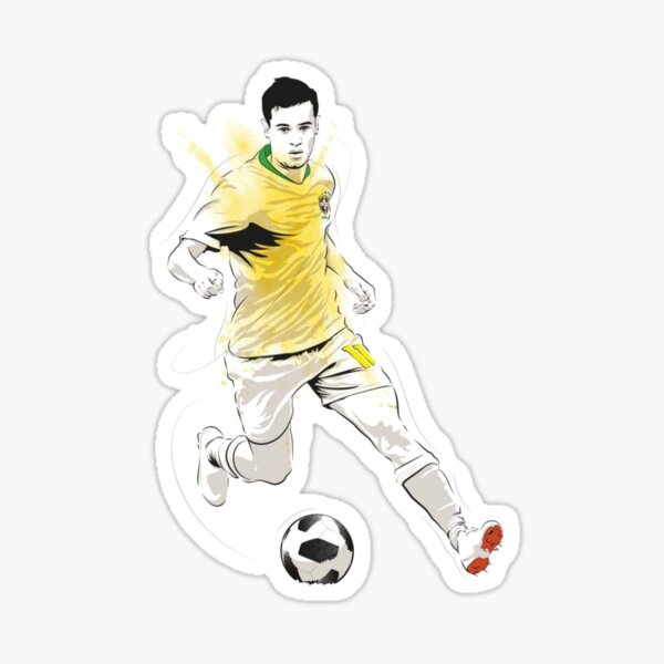 "Coutinho Drawing Watercolor" Sticker for Sale by hendrekimata | Redbubble