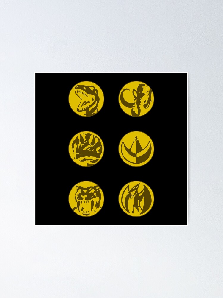 "MMPR Ranger Coins" Poster for Sale by mapreduce | Redbubble