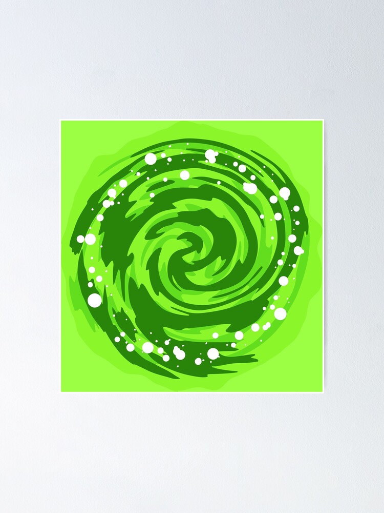 "Portal Gun - Green Portal " Poster for Sale by cartoonice | Redbubble