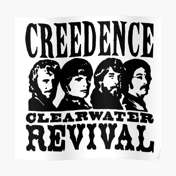 Poster « Logo Person Band Band CREEDENCE CLEARWATER REVIVAL Meilleur ...