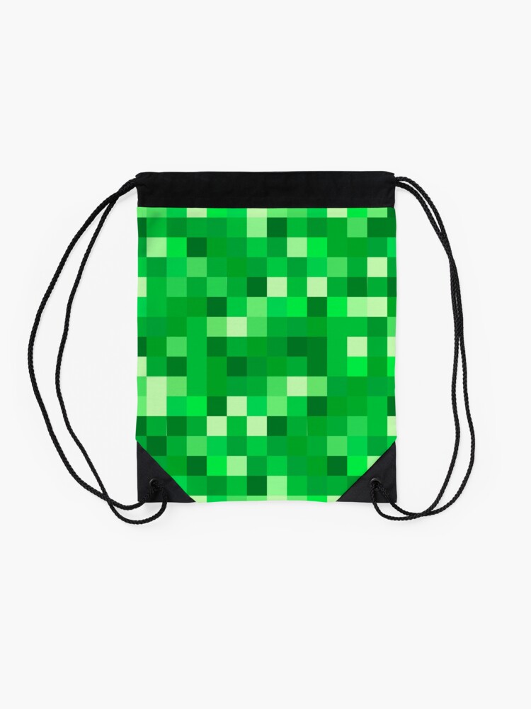 "Creeper pattern Minecraft Style" Drawstring Bag for Sale by ...