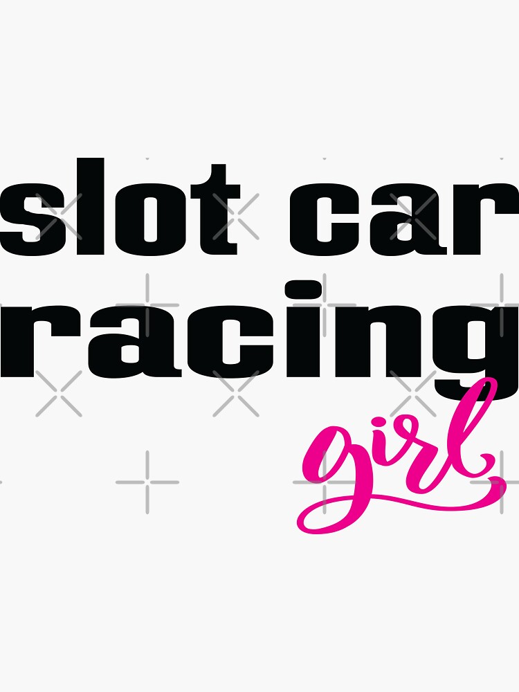 "Slot Car Racing Girl" Sticker for Sale by ProjectX23 | Redbubble