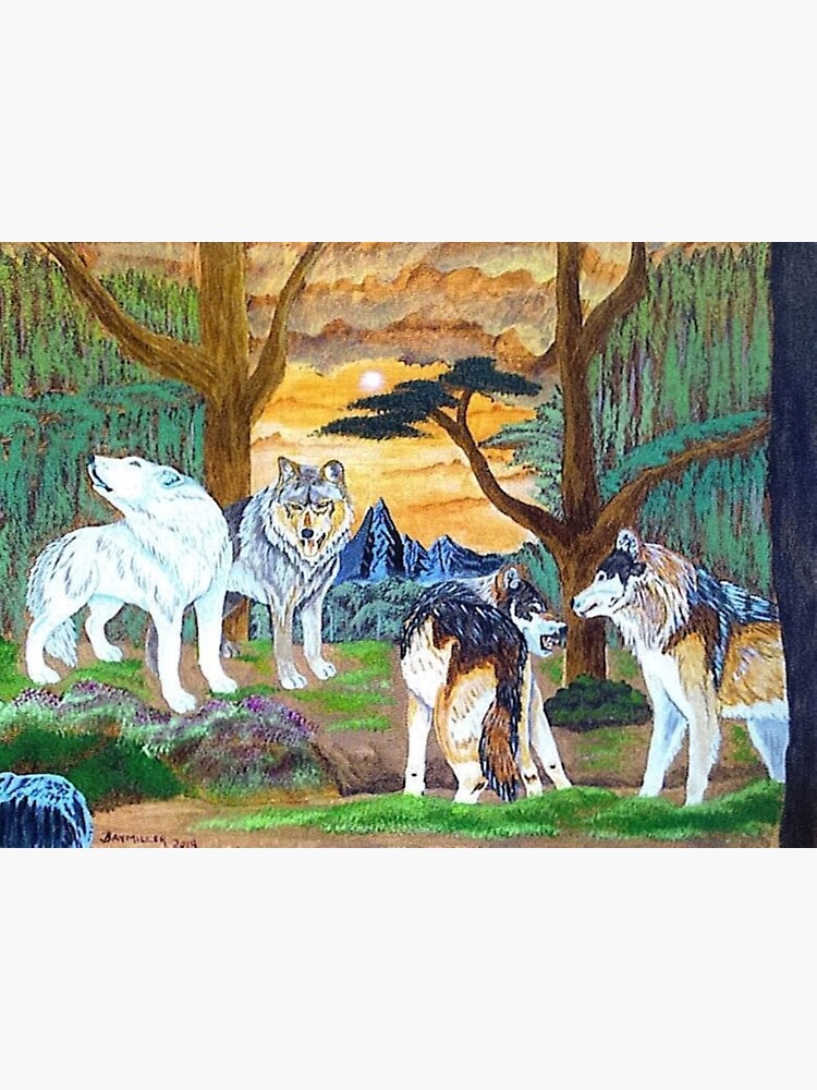 "Wolf pack" Art Print by akitamanstudios | Redbubble
