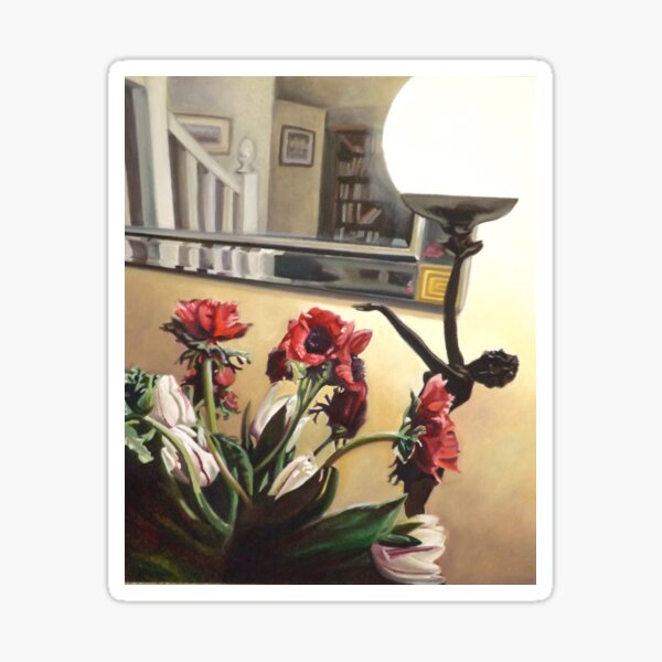 "Hiding her modesty" Sticker by LouisaJSimpson | Redbubble