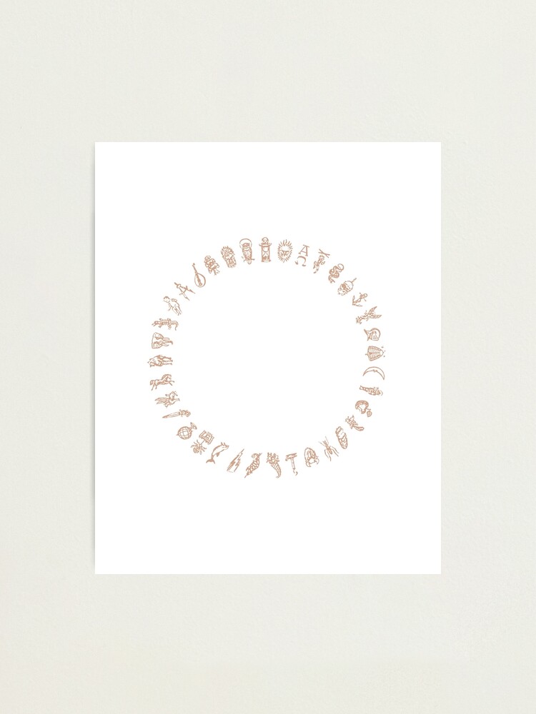 "Sepia Alethiometer Symbols, Golden Compass, The Symbol Reader - His ...