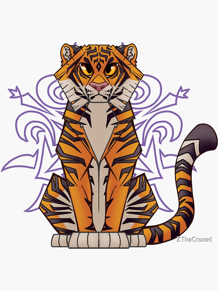 "Amber Tiger" Sticker for Sale by ZTheCrazed | Redbubble