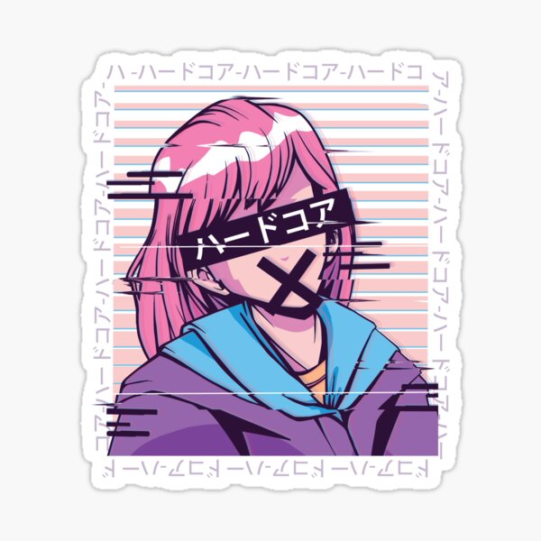 "Manga anime girl censorship" Sticker by DerSenat | Redbubble