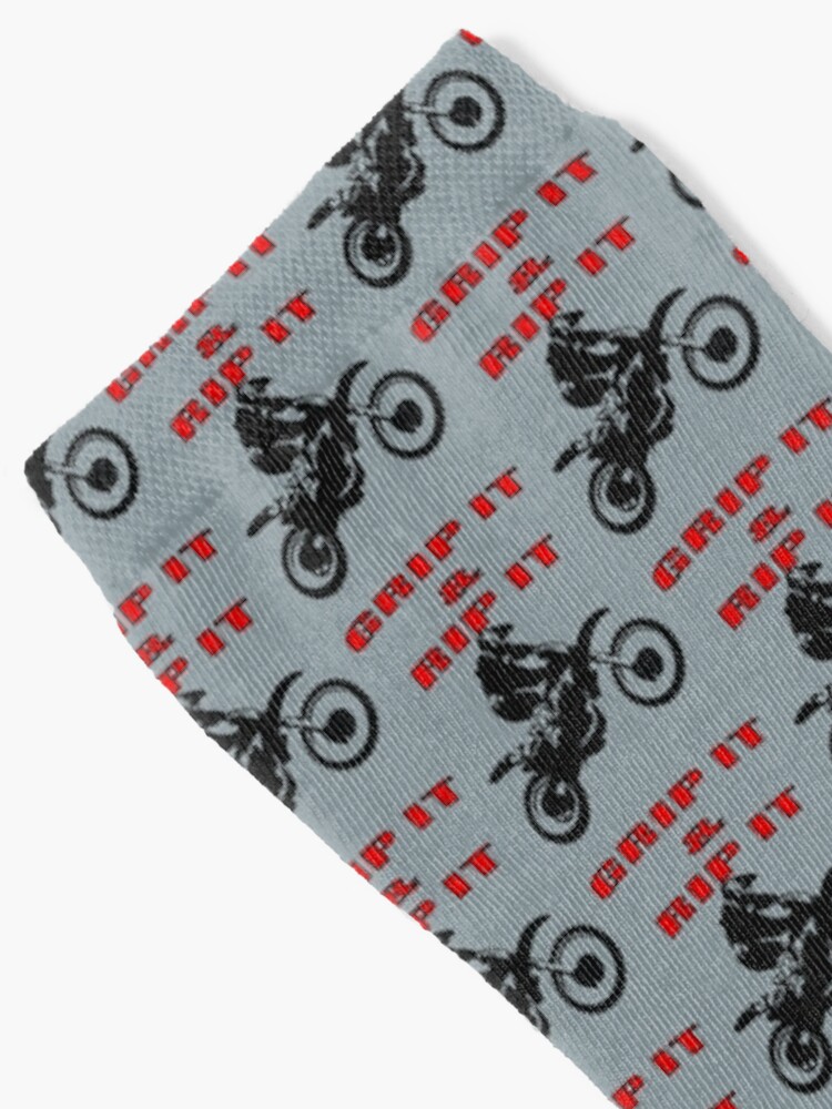 "Grip It and Rip It Dirt Bike Racer" Socks for Sale by taiche | Redbubble