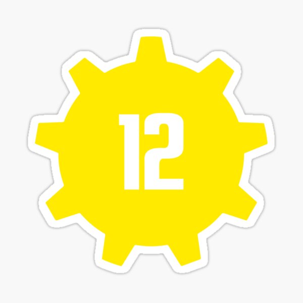 "Vault 12 - Fallout" Sticker for Sale by AllTheDesigns | Redbubble