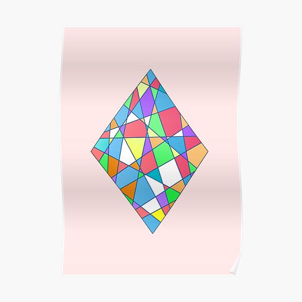 "Geometric Rhombus" Poster by MeliaAntiqua | Redbubble