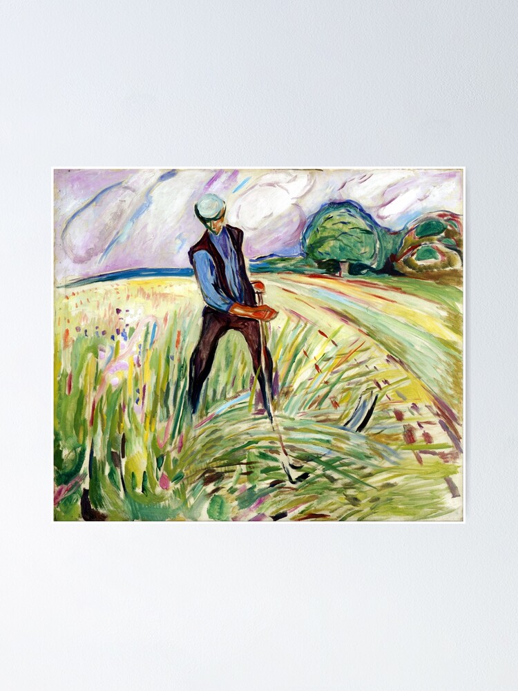 "Edvard Munch The Haymaker" Poster for Sale by pdgraphics | Redbubble