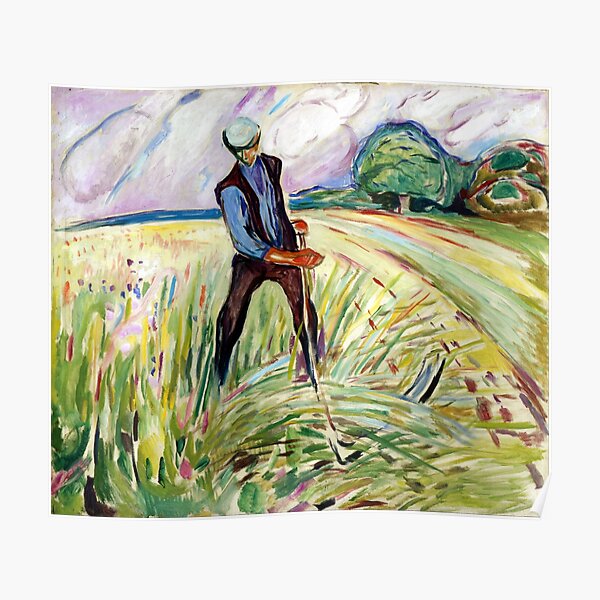 "Edvard Munch The Haymaker" Poster for Sale by pdgraphics | Redbubble