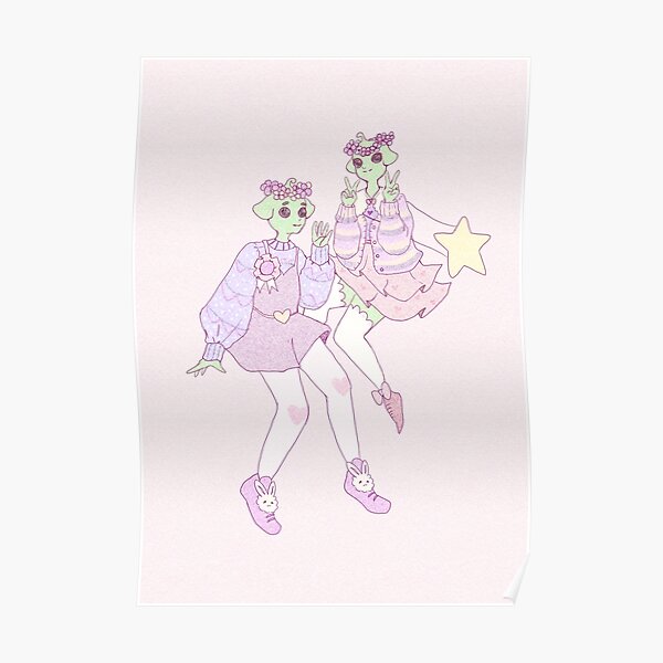 "Fairy Kei Alien Friends" Poster by Fairydrop | Redbubble