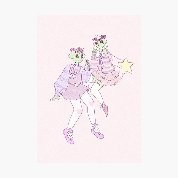 "Fairy Kei Alien Friends" Photographic Print by Fairydrop | Redbubble