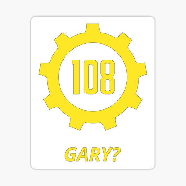 "Fallout 3 Vault 108 Gary" Sticker for Sale by kal16 | Redbubble
