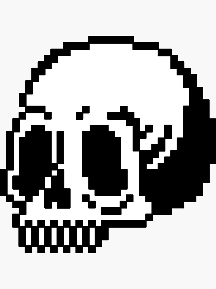 "8-bit Skull" Sticker for Sale by AK-design-co | Redbubble