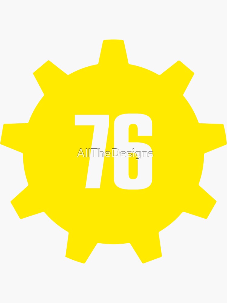 "Vault 76 - Fallout" Sticker for Sale by AllTheDesigns | Redbubble