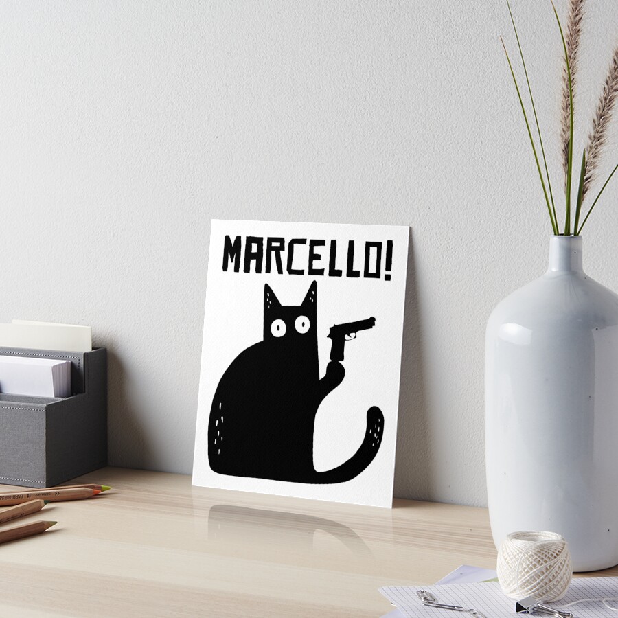 "funny cat – Meowrio, the Italian cat – (mamma mia) Marcello meme" Art ...