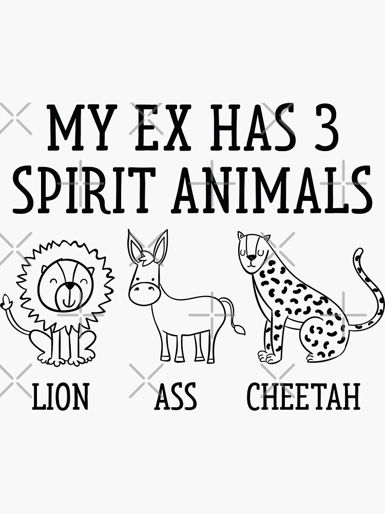 "Ex Spirit Animals" Sticker for Sale by LuckyFoxDesigns | Redbubble