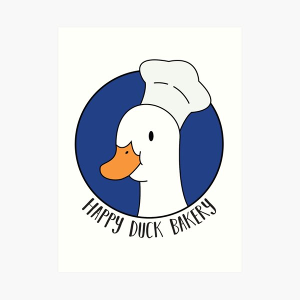 "Happy Duck Bakery Logo - Color" Art Print for Sale by chloereyart ...