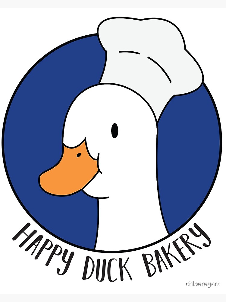 "Happy Duck Bakery Logo - Color" Art Print for Sale by chloereyart ...