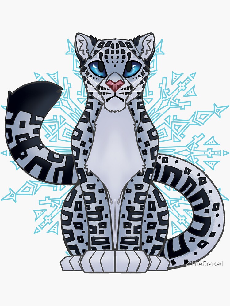 "Snowflake Snow Leopard" Sticker for Sale by ZTheCrazed | Redbubble