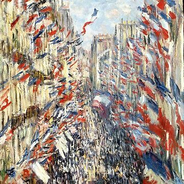 Grußkarte mit "Claude Monet – La rue Montorgueil à Paris " von ...