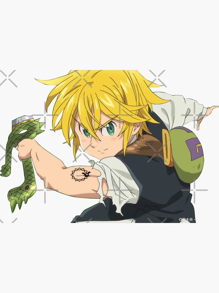 "meliodas seven deadly sins sticker and badge" Sticker for Sale by ...
